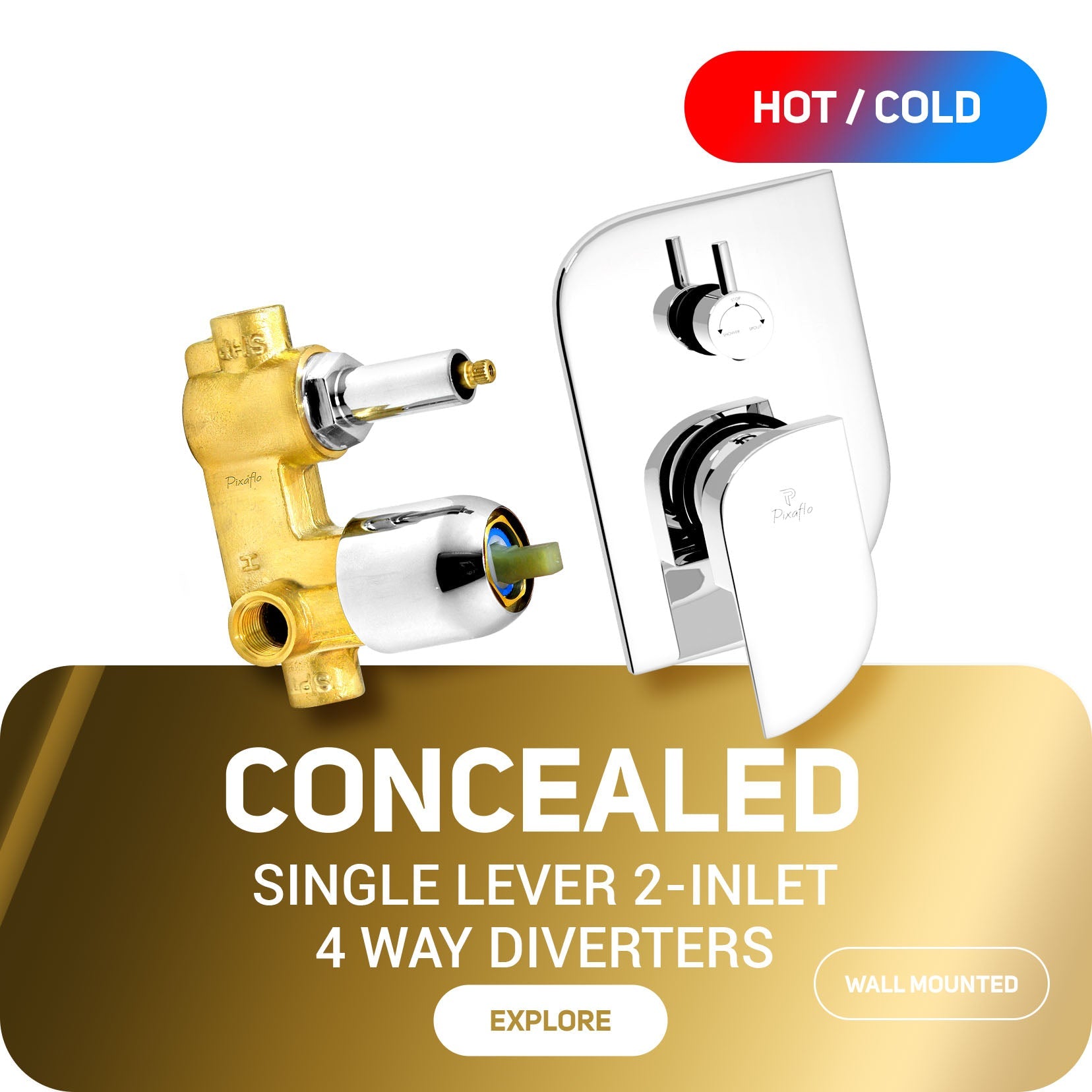 2-Inlet Diverters (4 Way Diverters) – Pixaflo